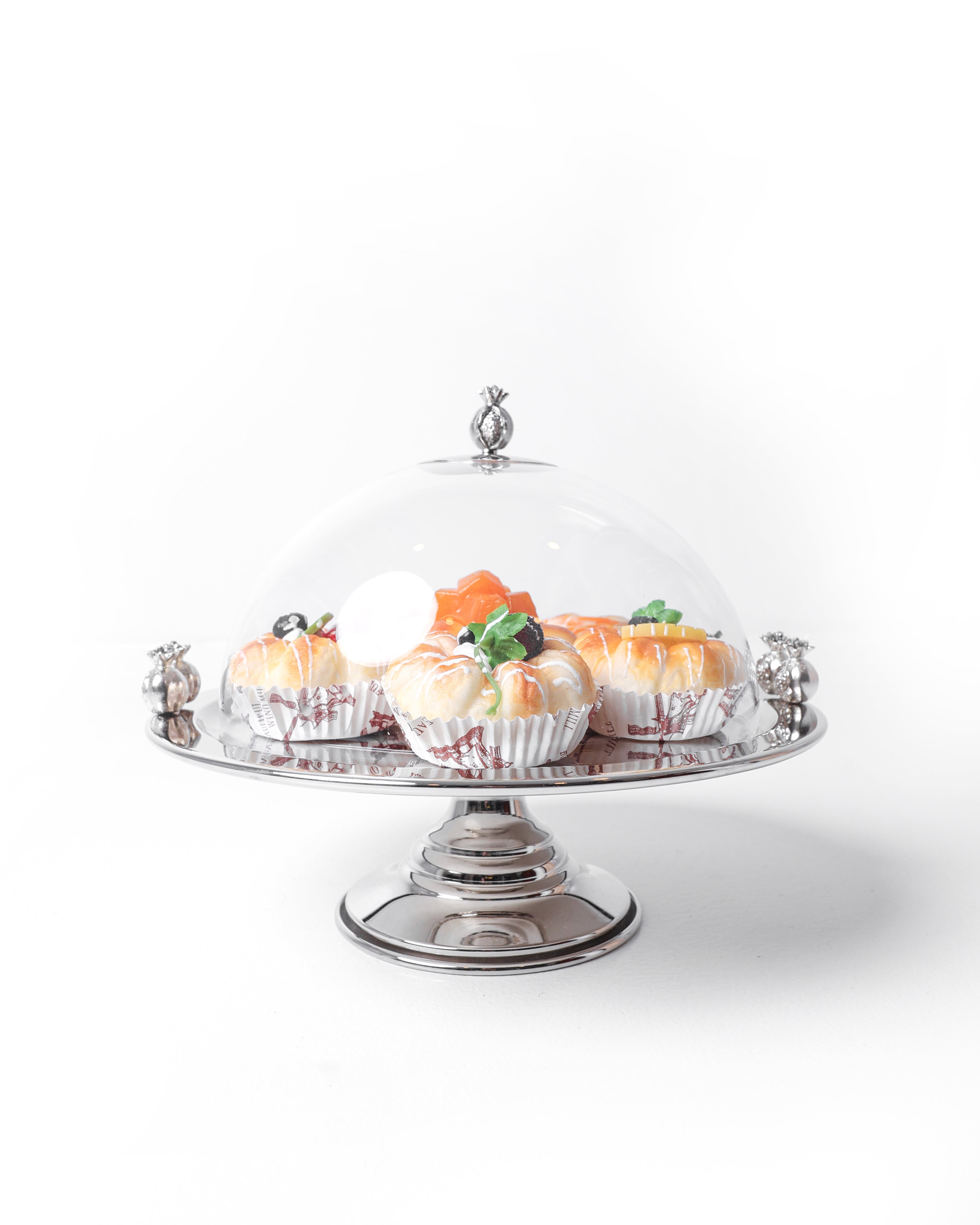 Plate with stand & pleaxi cover pomegranate – Shop Manse